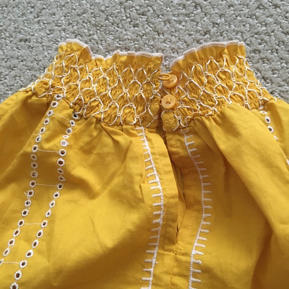 Calligraphy | Tops | Calligraphy Yellow Eyelet Tank | Poshmark